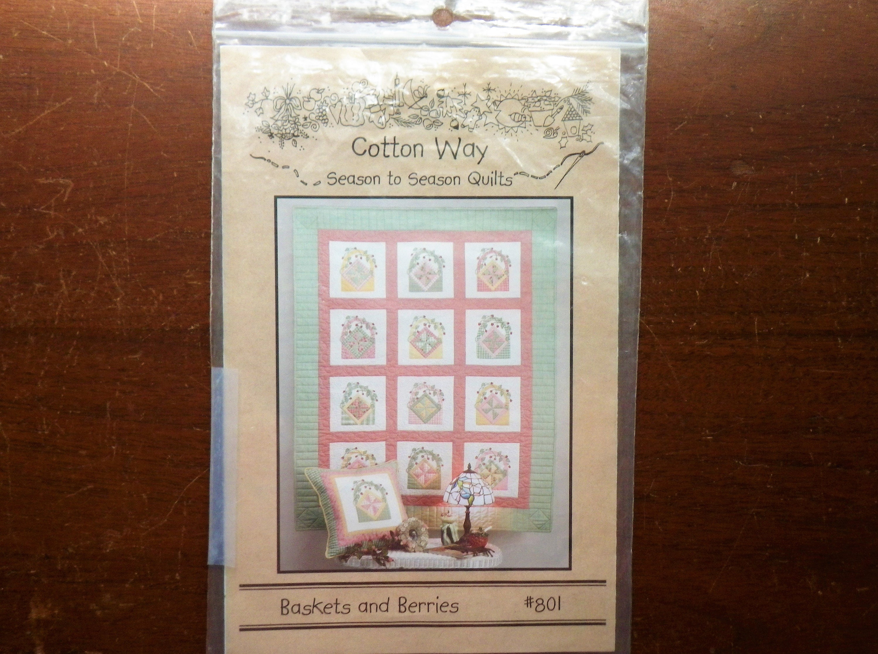 Quilt Pattern Kit BASKETS and BERRIES by Cotton Way Finished | Etsy