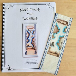 Treasure Map Needlework Bookmark Kit With Fabric and Partial Stitching ...