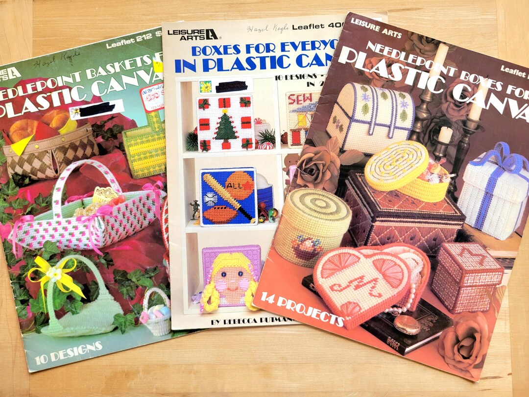 Plastic Canvas Boxes and Basket Pattern Booklets -CHOOSE ONE ...