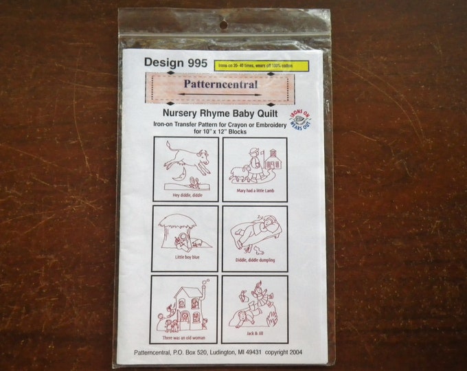Nursery Rhyme Baby Quilt Iron-on Transfer Pattern From Patterncentral ...