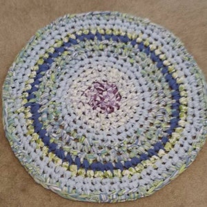 Artisan Crochet Rag Rug Cottage Shabby Chic Yipes Stripes - Etsy