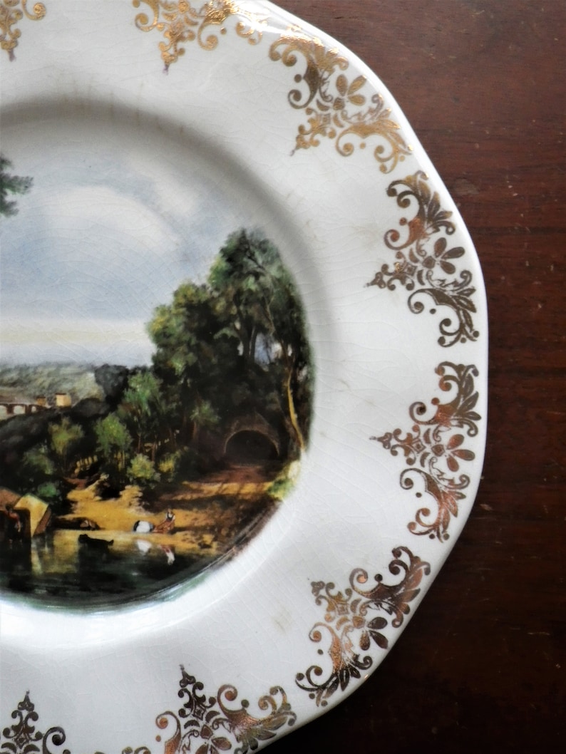 Vintage Dinner Plate by Barratts of Staffordshire England - Etsy