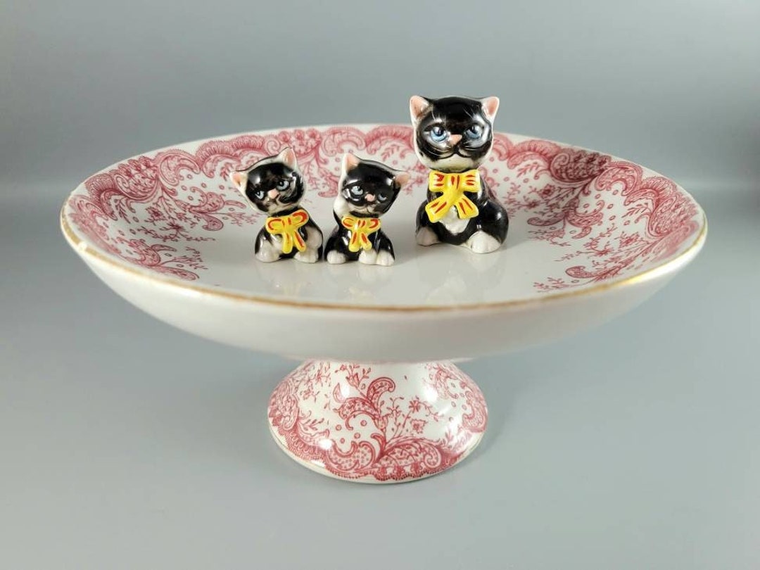 Vintage Set of 3 Cat Mini Figurines - Miyao Japan - Porcelain Mama ...