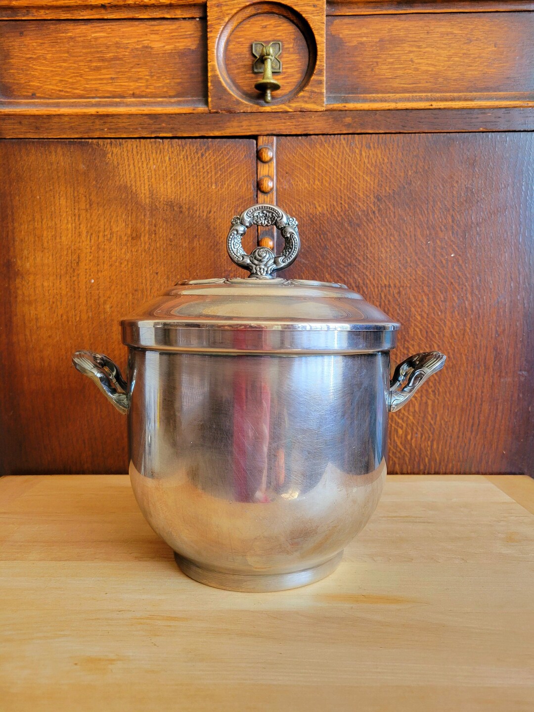Oneida Silver Ice Bucket - Vintage Du Maurier - Silverplate - Milk ...