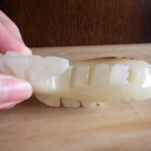 Natural Stone Fish Carving Stylized Pen or Taper Candle Holder - Etsy