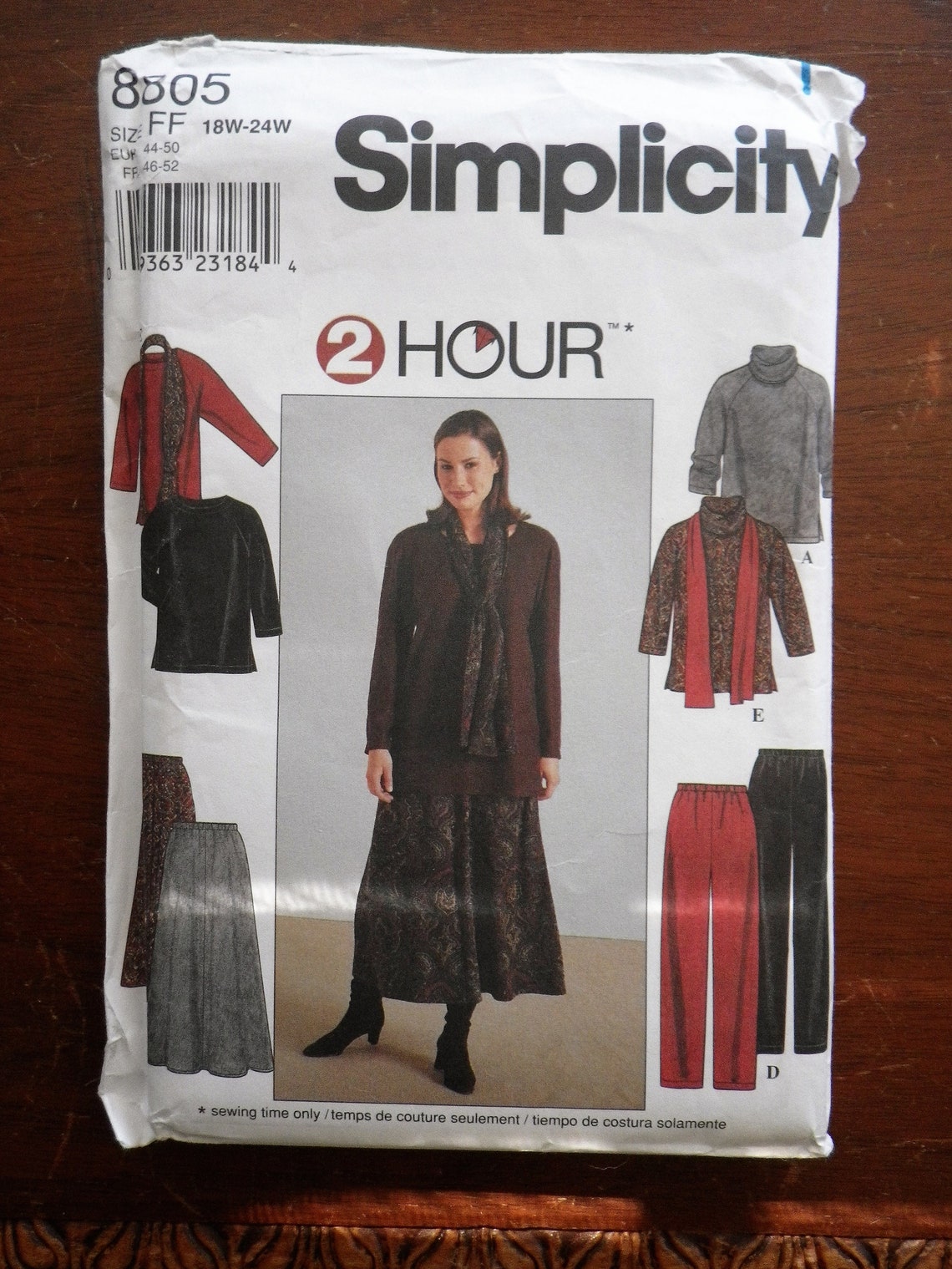 Simplicity 2 Hour Women's Pattern 8805 Size FF 18W 20W 22W - Etsy