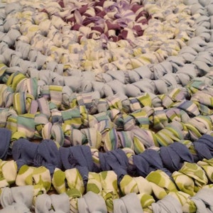 Artisan Crochet Rag Rug Cottage Shabby Chic Yipes Stripes - Etsy