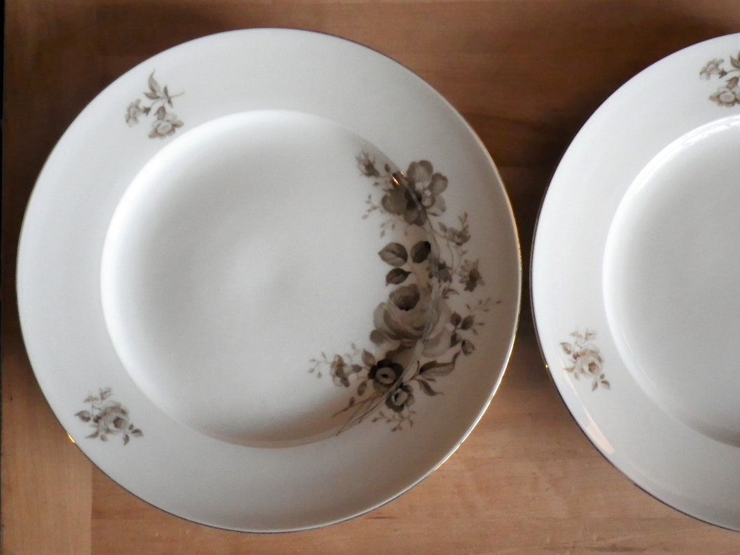 Set of 3 Dinner Plates 10" Twilight Rose Pattern Johann Haviland ...