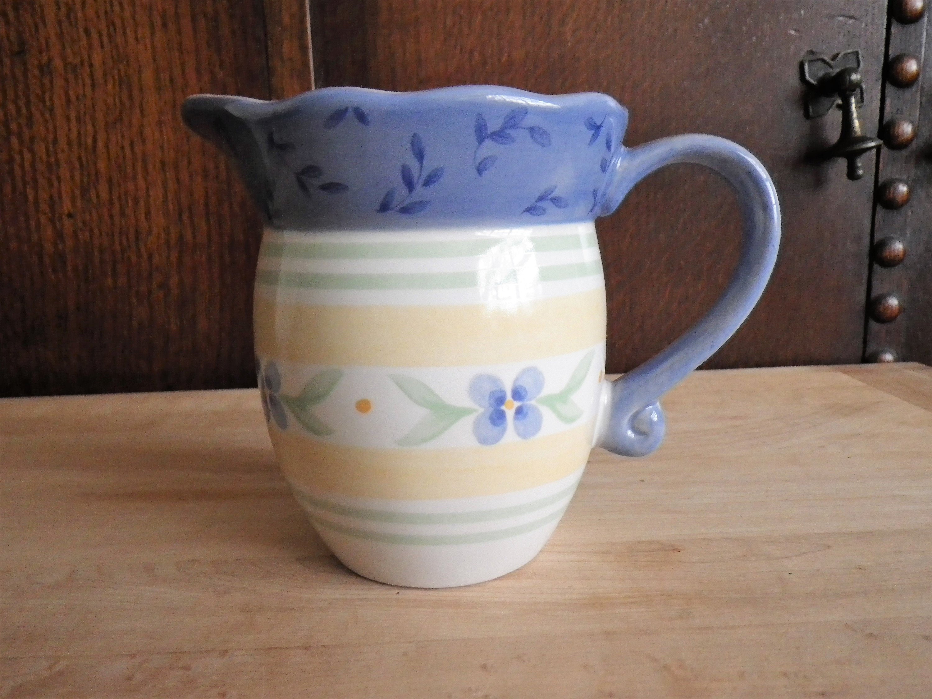 Creamer Pitcher Sculpted Edge Summer Breeze by Pfaltzgraff | Etsy