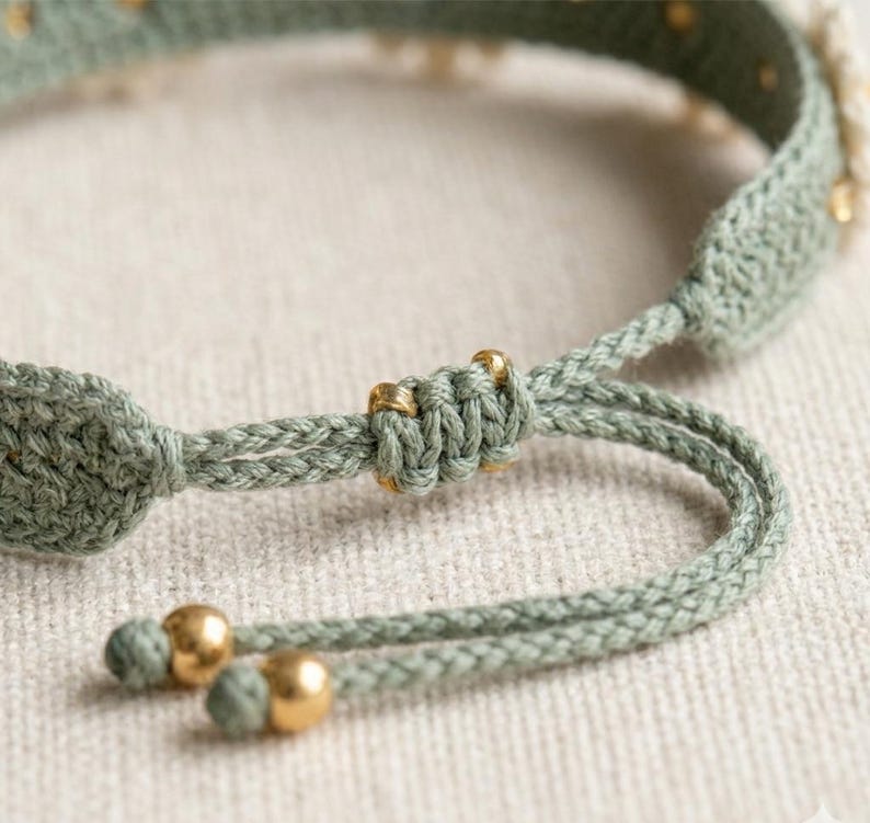 Crochet Daisy Bracelet Pattern – Boho Friendship Jewelry (PDF Download ...