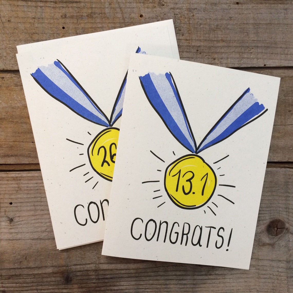 C-0812 Congratulations on Running Your Marathon Greeting Card - Etsy