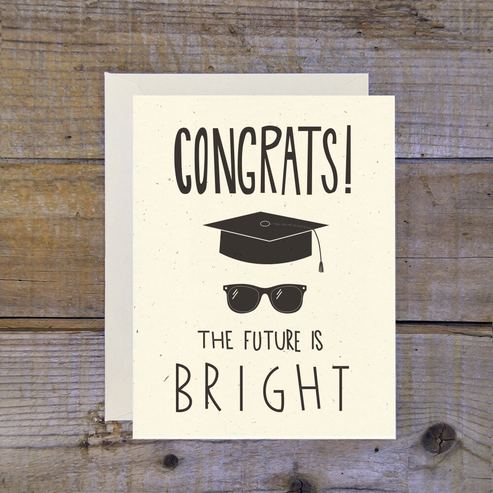 C-0412 the Future is Bright Graduation Card - Etsy