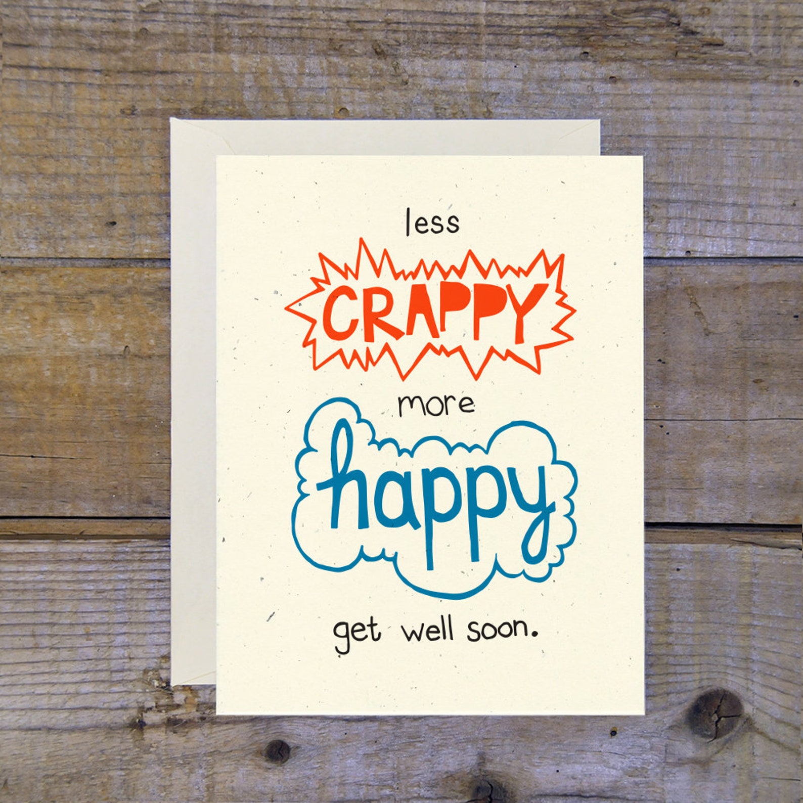 C-0608 Less Crappy, More Happy Card - Etsy
