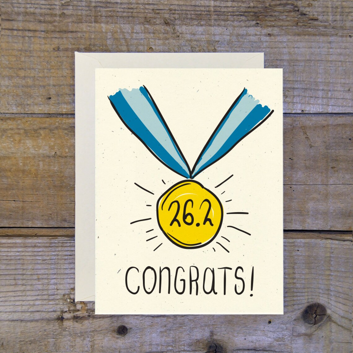 C-0912 Half Marathon Medal Congrats Card - Etsy