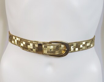 Metallic Gold Belt | Etsy