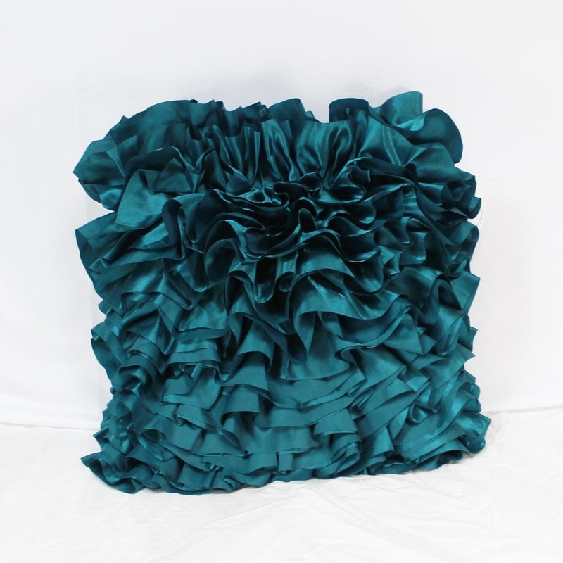 Satin Ruffle Pillows - Etsy