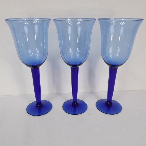 Cobalt Blue Goblets - Etsy