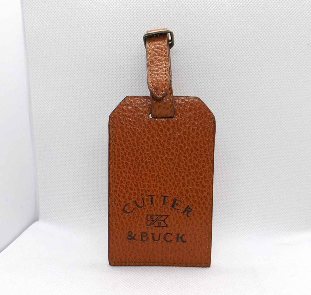 CUTTER and BUCK Leather Luggage Tag - Etsy