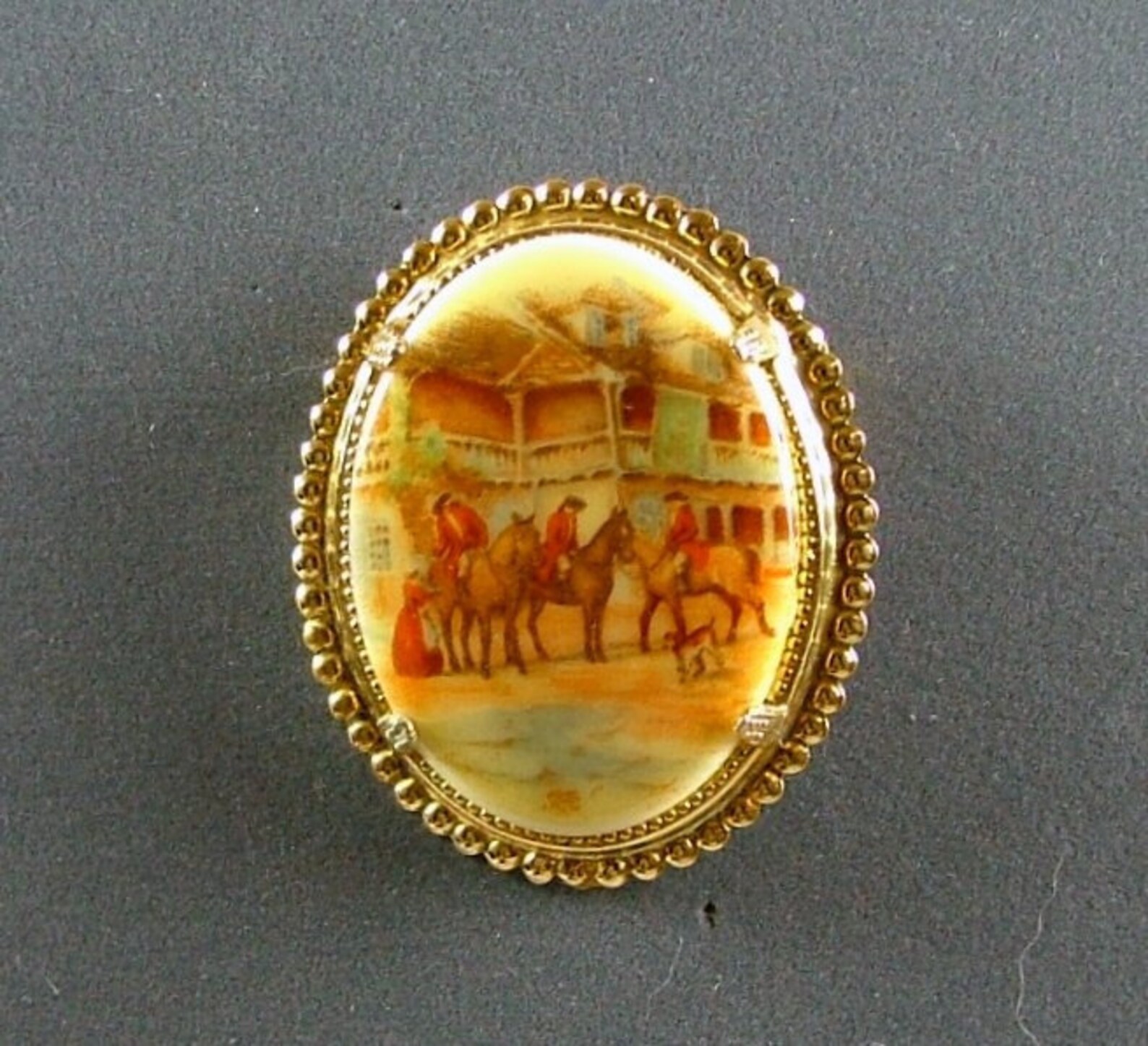 Colonial Scene Brooch - Etsy