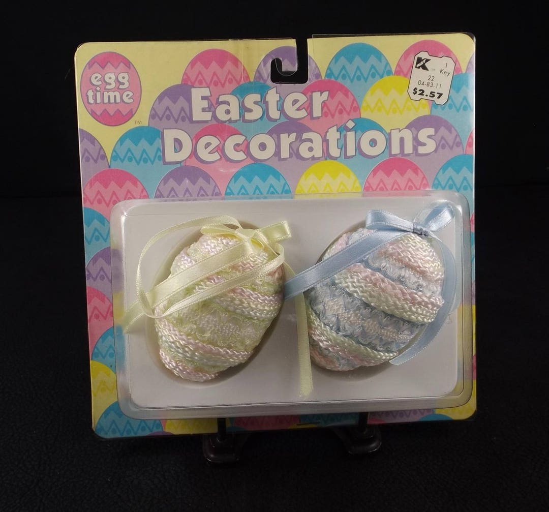 Set of Two 2 Easter Egg Ornaments - Etsy