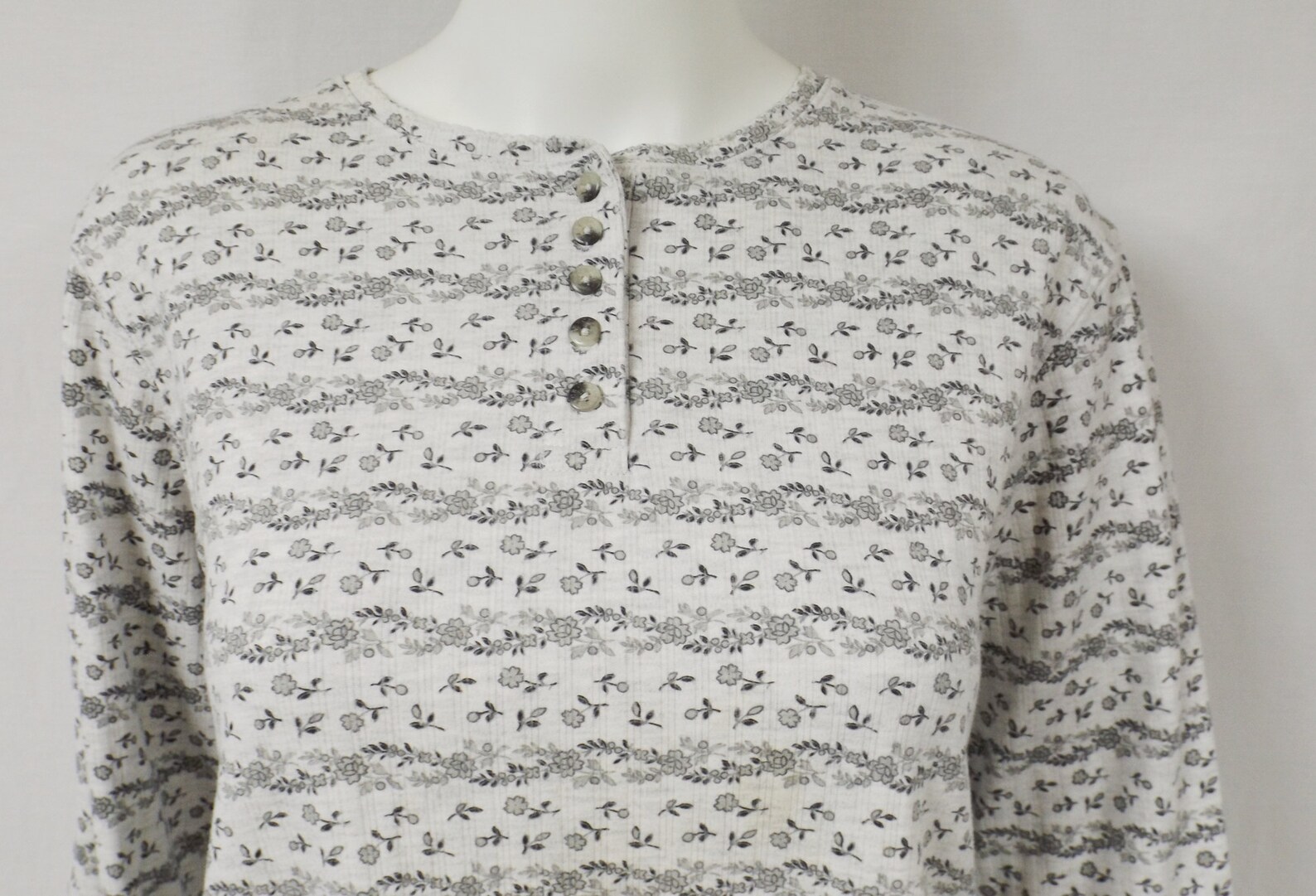 CLASSIC ELEMENTS Ribbed Knit Henley US Size Medium M | Etsy