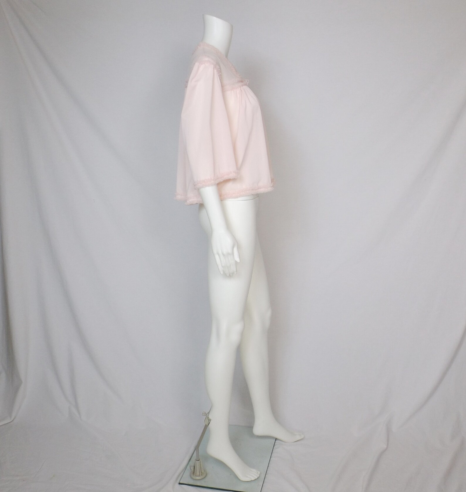 MARFIELD Pink Bed Jacket W Ruched Trim - Etsy