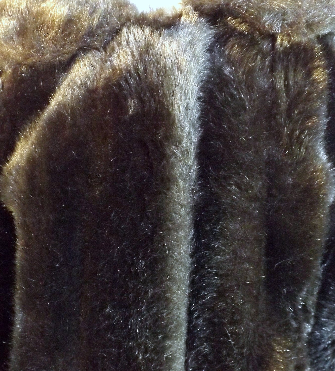 Brown Faux Sheared Beaver Fur Hipster Coat Size Large - Etsy