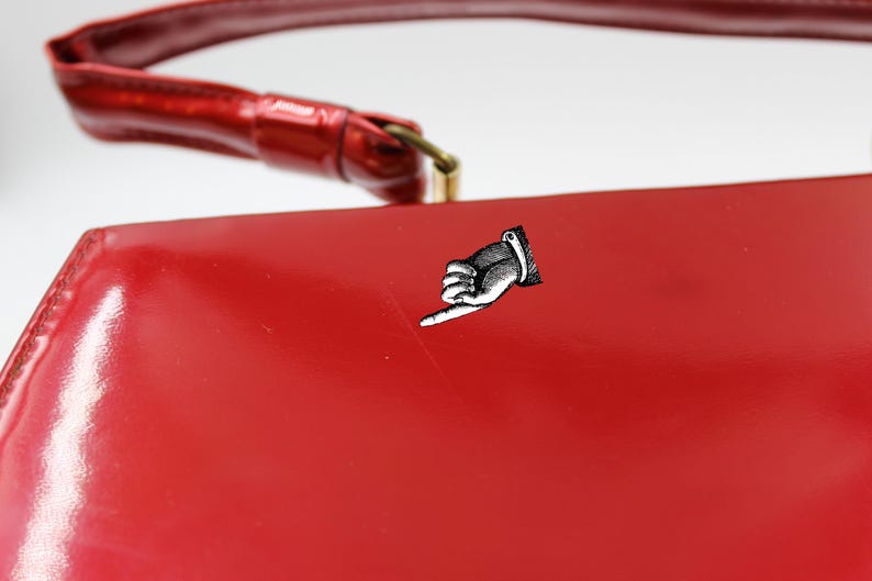 1960's Candy Apple Red Patent Leather Handbag - Etsy Canada