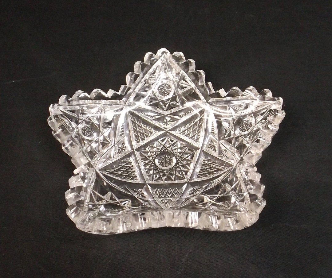 American Brilliant Period Star Shaped Bon Bon - Etsy