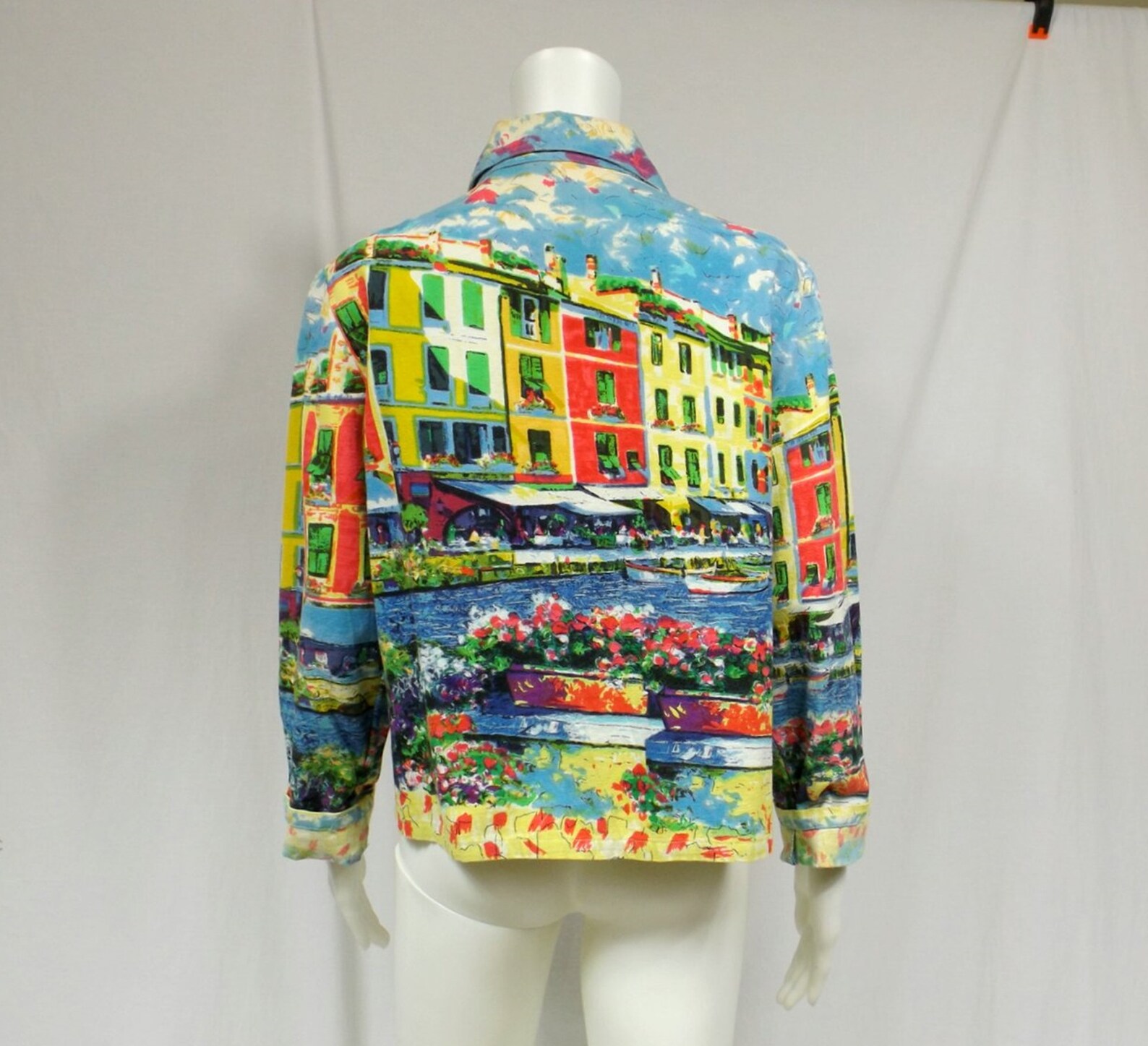 Venice Italy 100% Cotton Jacket W/ Waterfront Scene US Size | Etsy