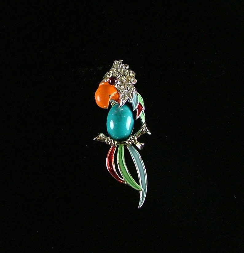 Fancy Parrot Brooch - Etsy