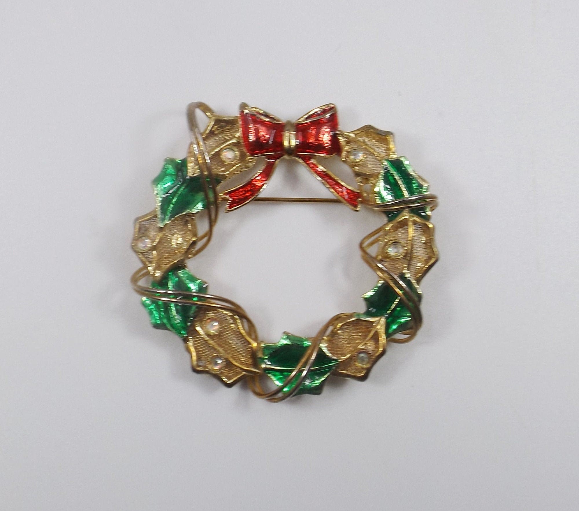 Christmas Wreath Brooch | Etsy