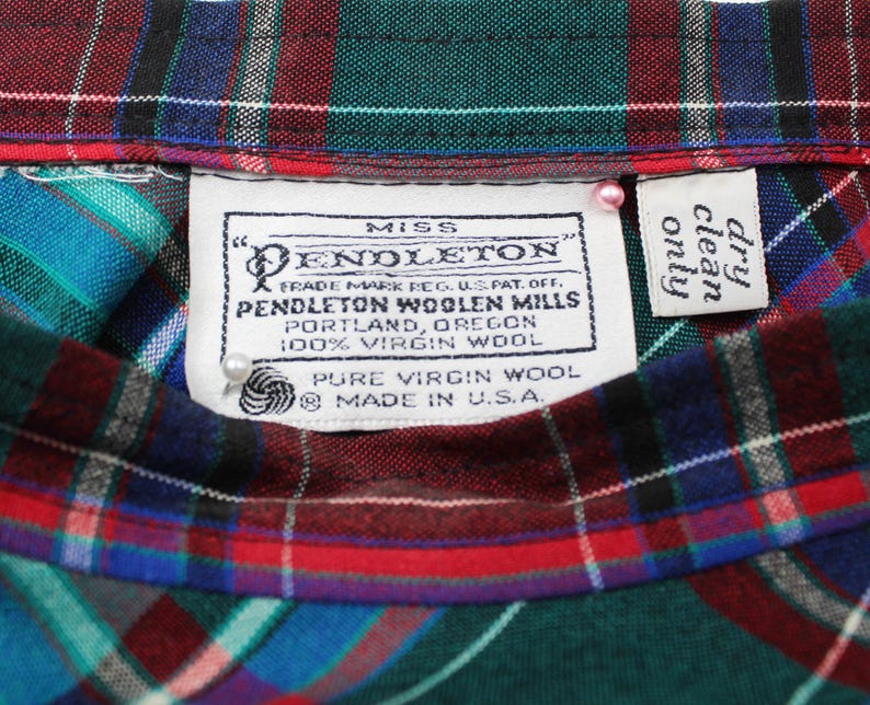MISS PENDLETON Wool Plaid Skirt US Size Medium M - Etsy