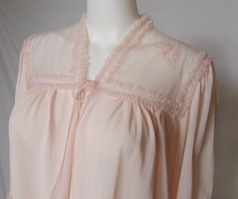 MARFIELD Pink Bed Jacket W Ruched Trim - Etsy