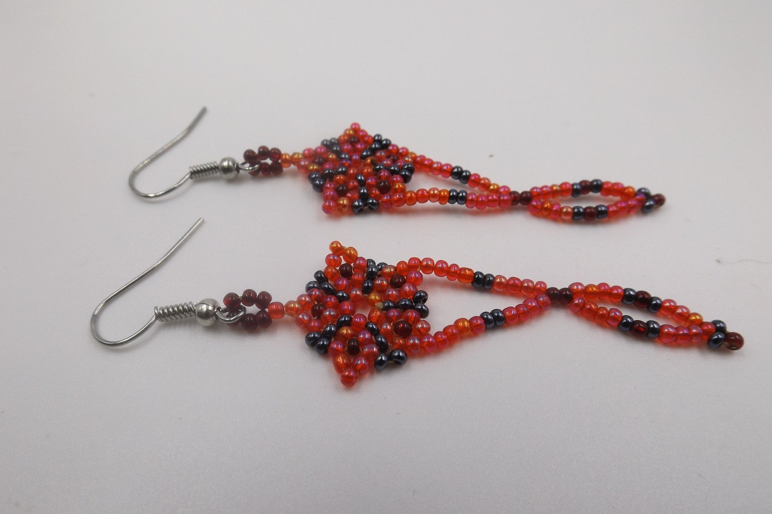 Seed Bead Dangle Earrings - Etsy