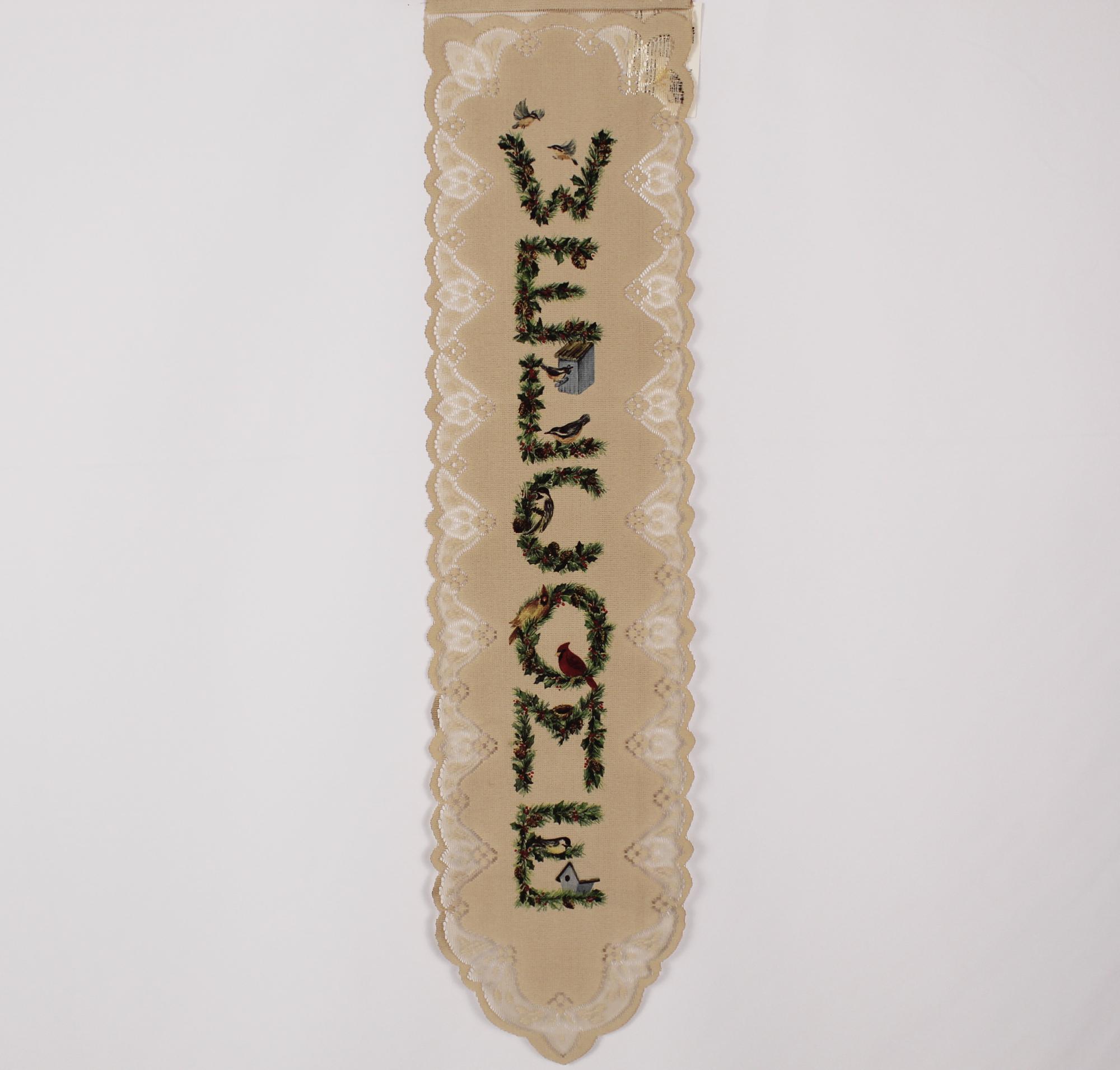 HERITAGE LACE Welcome Banner Wall Hanging Bell Pull - Etsy