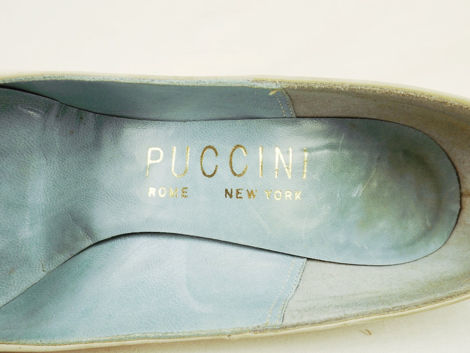 PUCCINI Rome Italy Designer Pumps in Winter White Pigskin - Etsy