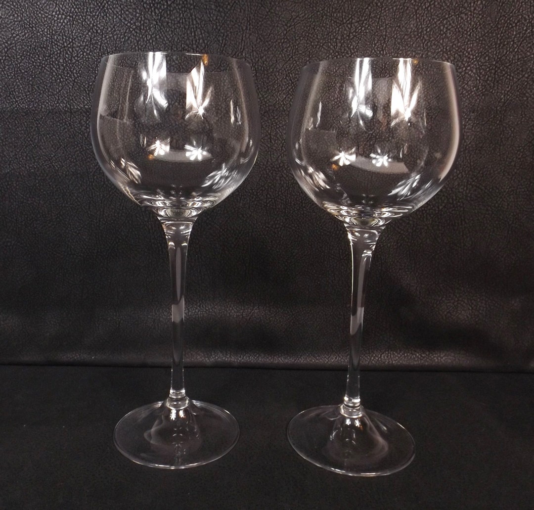 Hand Blown Glass Wine Balloons Set of Two 2 - Etsy