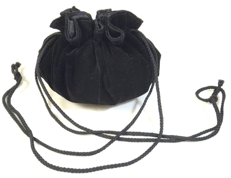 Black Velvet Jewelry Travel Bag | Etsy