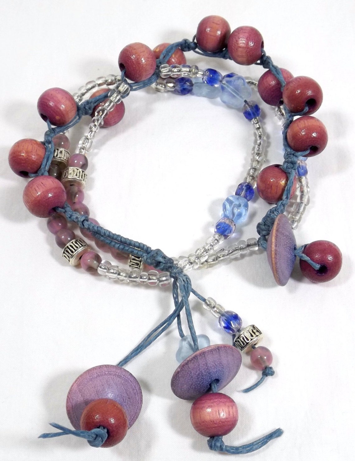 Free Form Macrame and Bead Bracelet - Etsy