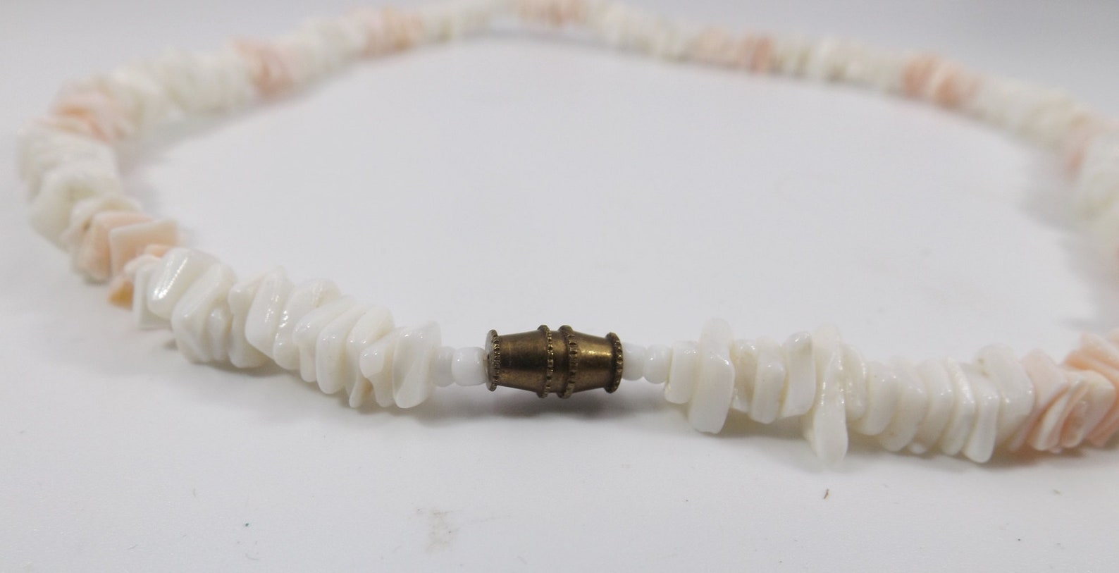 Pink and White Puka Shell Necklace - Etsy