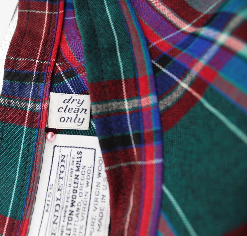 MISS PENDLETON Wool Plaid Skirt US Size Medium M - Etsy
