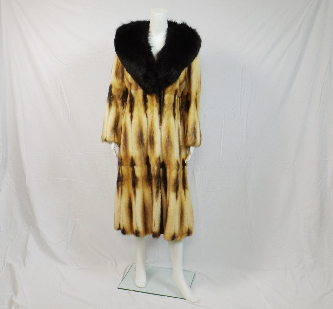 GOLDEN FITCH Fur Coat Fox Collar Size 4? - Etsy