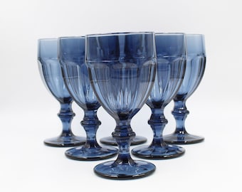 Libbey Duratuff Gibraltar Dusky Blue Iced Tea / Water Goblets 16 Oz Set ...