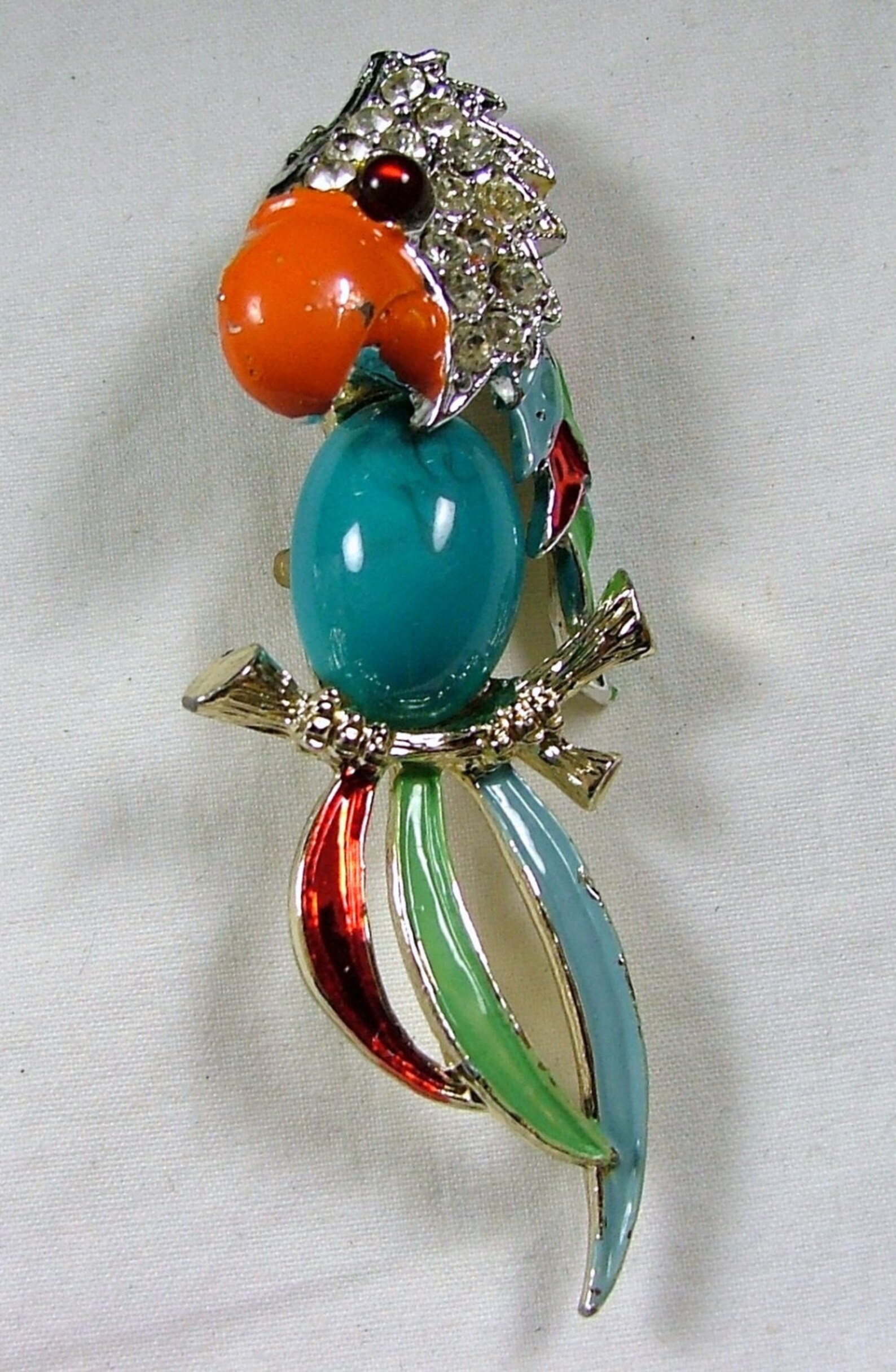 Fancy Parrot Brooch - Etsy