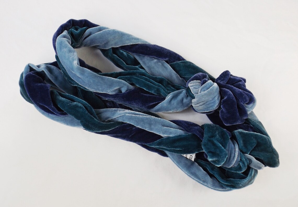 Braided Velvet Scarf | Etsy