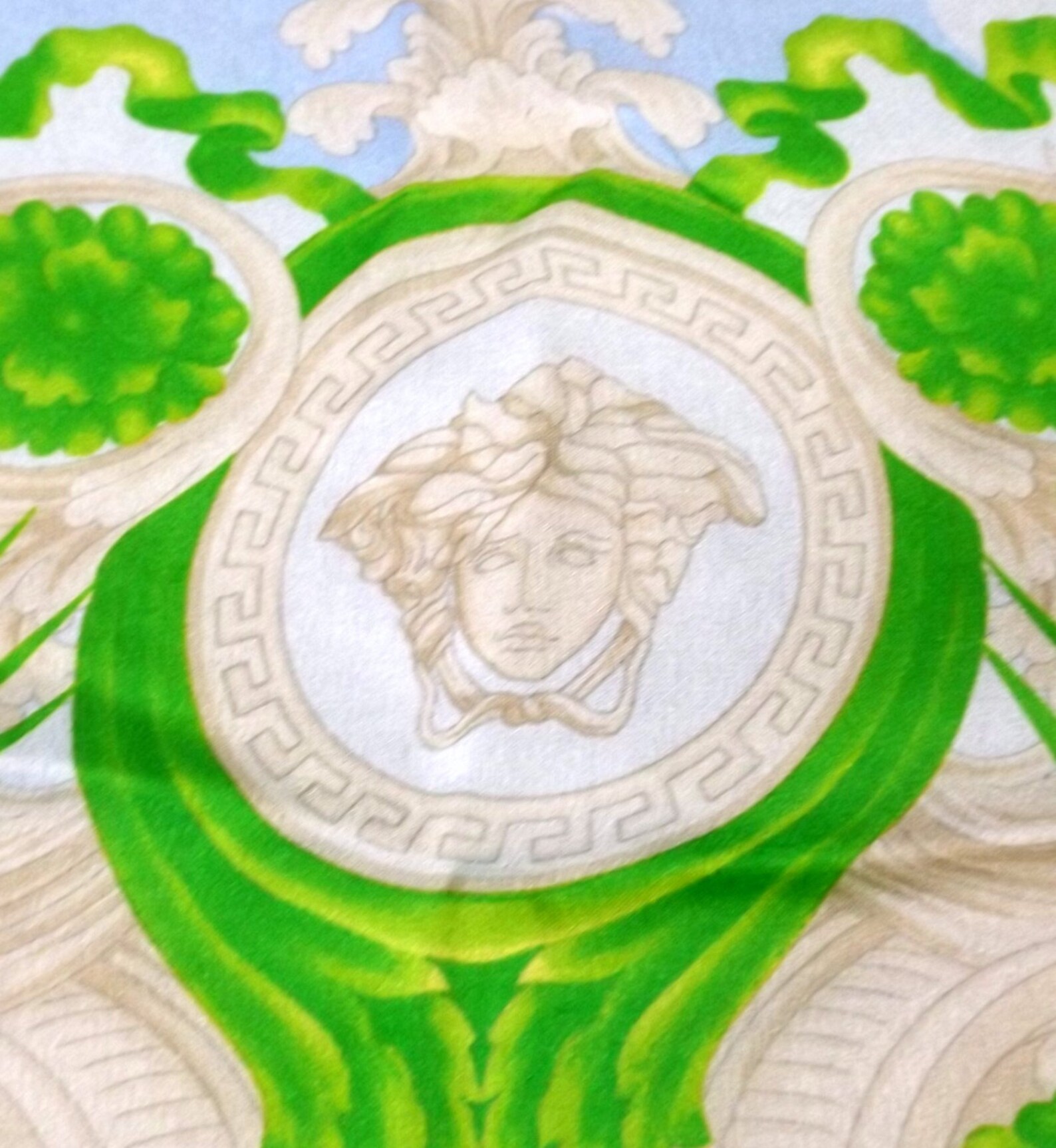 VERSACE Tropical Print Silk Scarf - Etsy