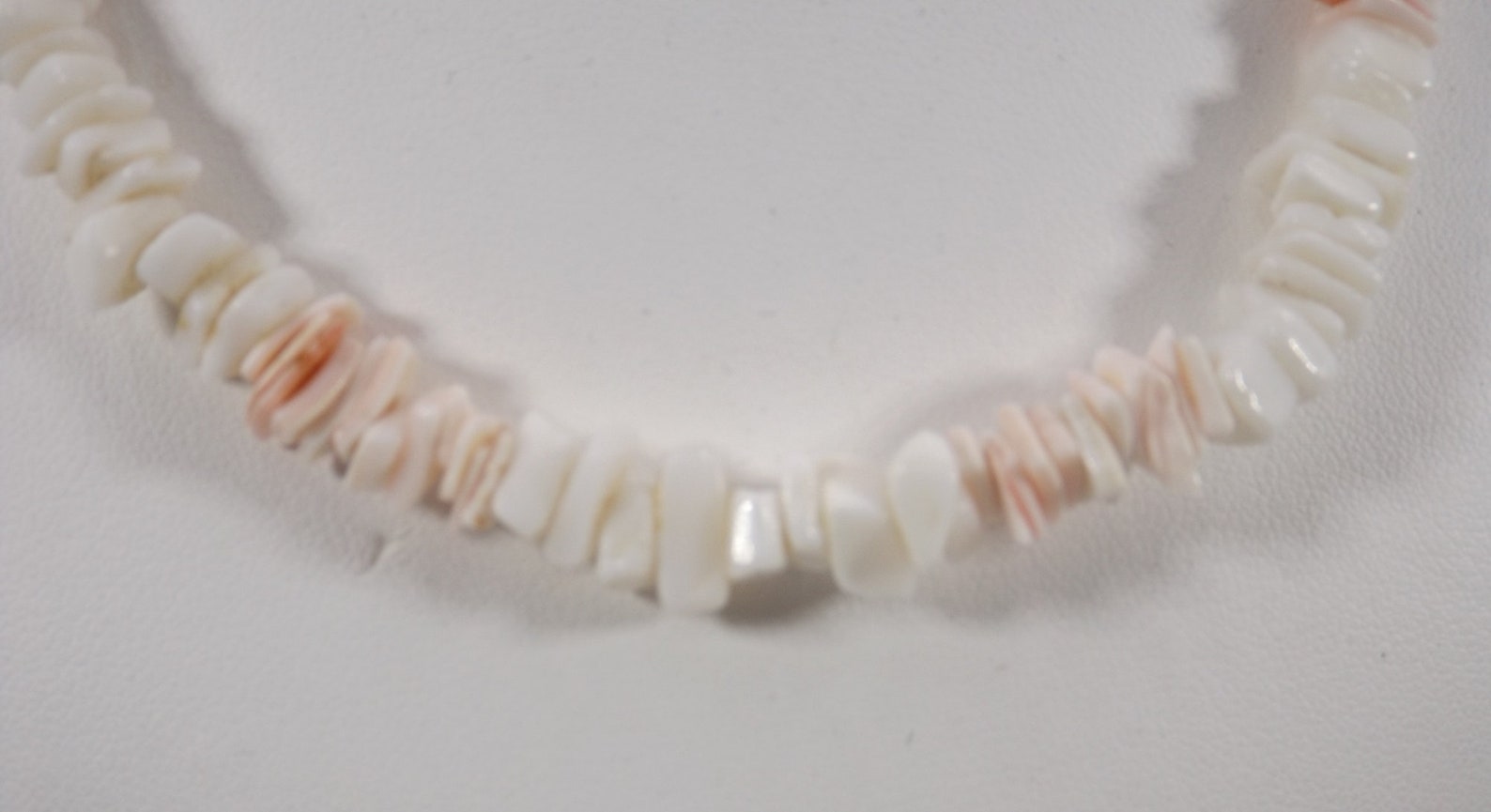 Pink and White Puka Shell Necklace - Etsy