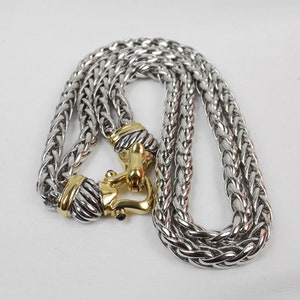 Two Strand Wheat Chain Necklace - Etsy