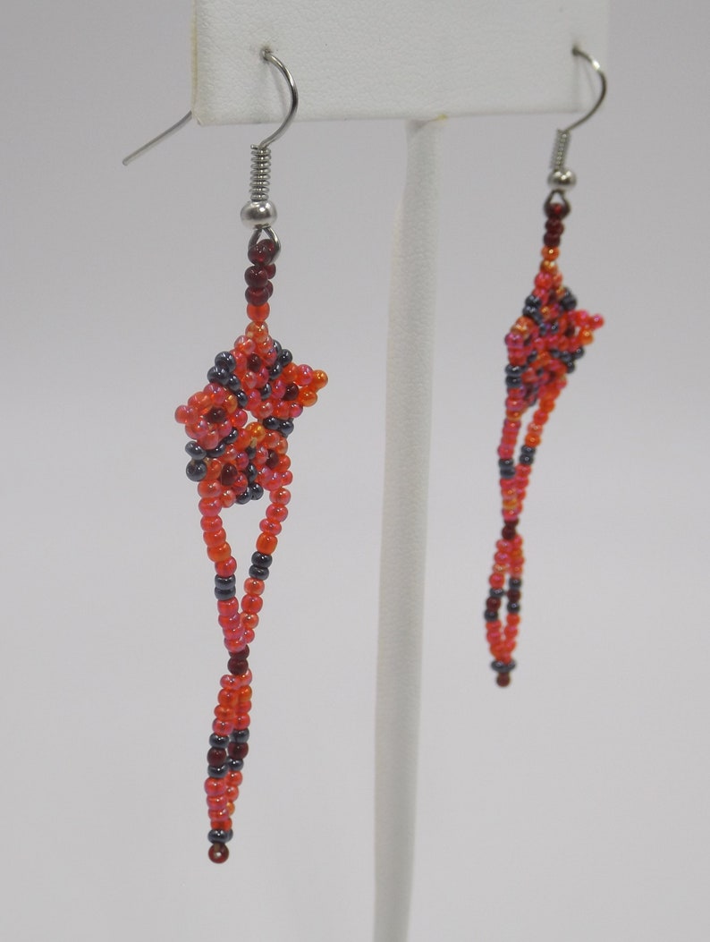 Seed Bead Dangle Earrings - Etsy